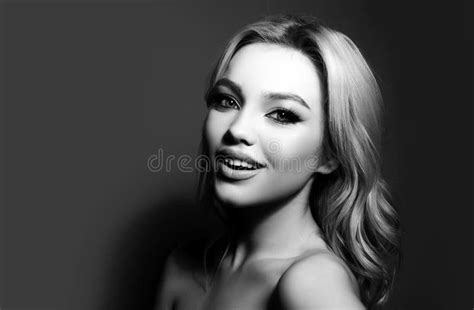 Sensual Female Model Face Woman With Beauty Face Facial Skin Portrait