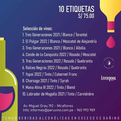 Peruvian Open Wine 10 Etiquetas De Vino Peruano Y Presentación De La