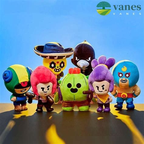 Vanes Shelly Plush Toy Poco Stuffed Brawl Stars Plush Doll Cartoon Crow Soft Leon Brawl Stars