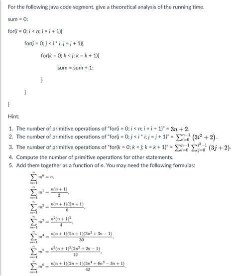 Solved For The Following Java Code Segment Give A