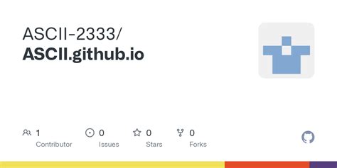 GitHub ASCII 2333 ASCII Github Io