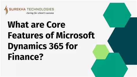 PPT What Are The Core Features Of Microsoft Dynamics For Finance PowerPoint Presentation