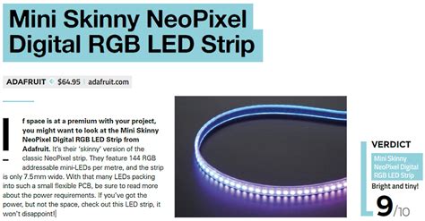Hackspace Magazine Issue 52 Mini Skinny Neopixel Digital Rgb Led Strip Neopixels Hackspacemag