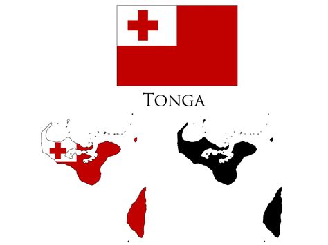 Tonga Flag And Map Illustration Vector 21223012 Vector Art At Vecteezy