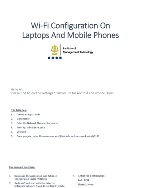 PDF Wi Fi Configuration On Laptops And Mobile Phones Pdf DOKUMEN TIPS