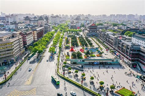 西安钟楼全景图 钟楼图片 第8页 大山谷图库