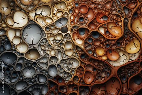 Biomorphic Abstract Colorful Background With Smooth Shapes And Natural