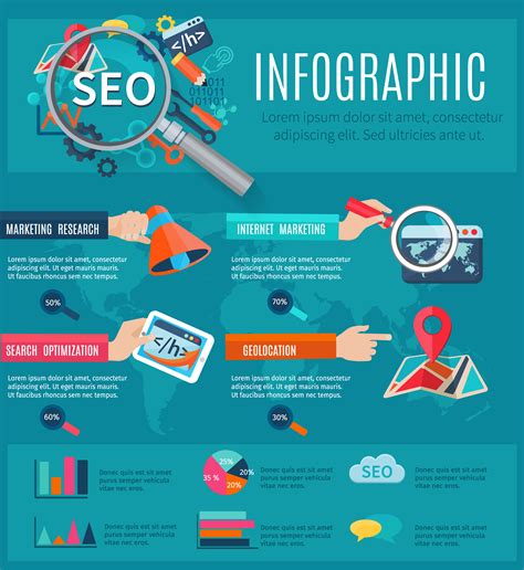 Seo Infographics Set 461828 Vector Art At Vecteezy