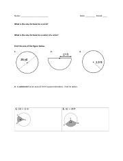 Understanding Circle Area Formulas Circle Sector And Course Hero