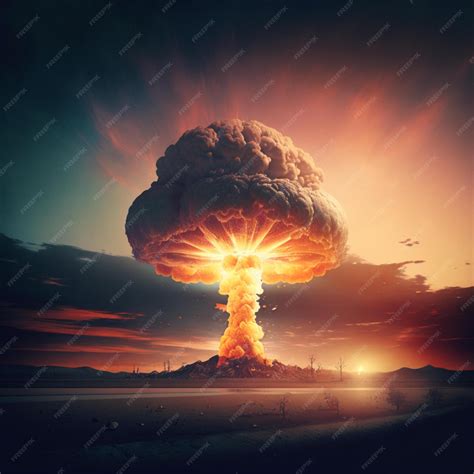 핵 원자폭탄 실험 프리미엄 사진