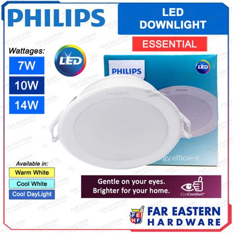 Philips Led Down Light Essential Recessed Warm Cool White Daylight Ceiling Downlight Dl B