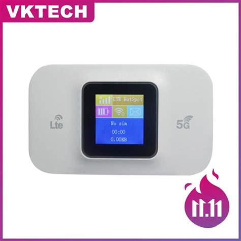 Vktech Lte Modem Mbps Pocket G LTE WiFi Adapters Color LCD Display SIM Card Built In