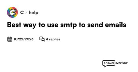 Best Way To Use Smtp To Send Emails C