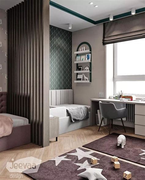 Дизайн проект детской комнаты для разнополых детей