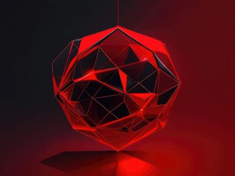 premium ai image a red geometrical earth