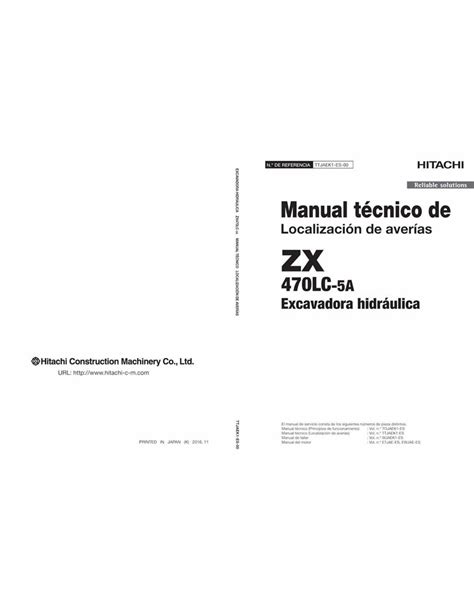 Hitachi Zx 470lc 5a Hydraulic Excavator Pdf Troubleshooting Technical
