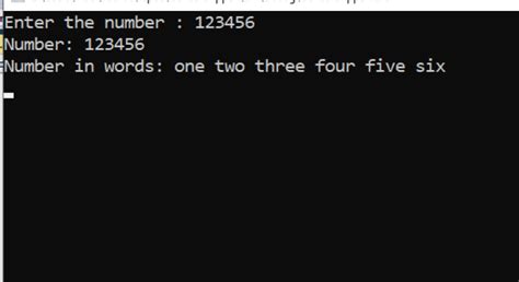 write c code to convert digits to words programming pseudocode