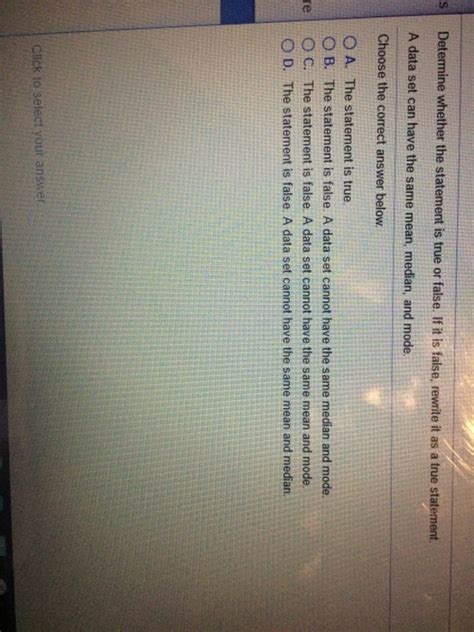 Solved Determine Whether The Statement Is True Or False If