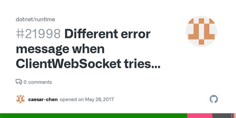 Different Error Message When ClientWebSocket Tries To Connect To A Non Websocket Server In