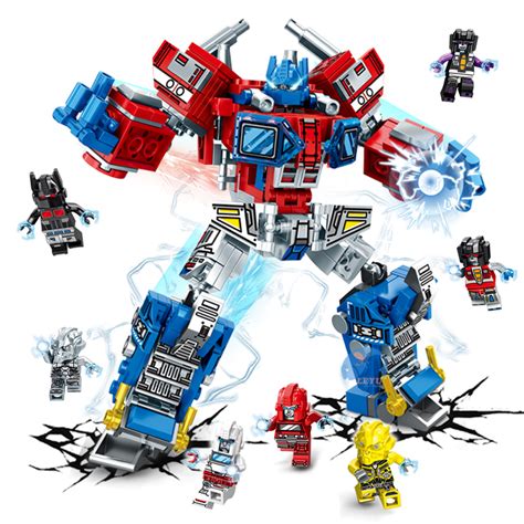 Building Blocks Transformers Toys Optimus Prime Robot Bumblebee Warrior