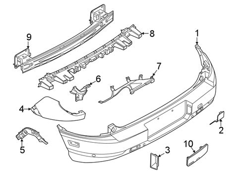 M1pz17906sd Ford Bumper Cover Rear Upper Lower Outer Lakeland