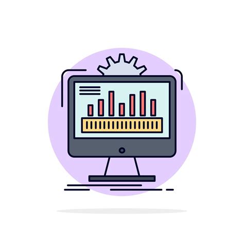 Dashboard Admin Monitor Monitoring Processing Flat Color Icon Vector 19115153 Vector Art At Vecteezy