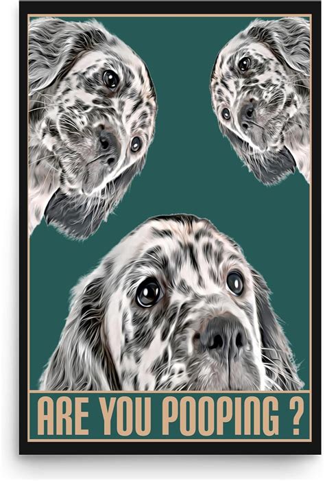 Lovesout Funny Bathroom Wall Art English Setter Puppy Are