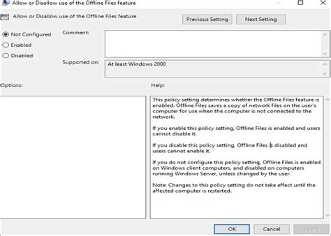 Enable Offline Files And Folders Between Windows Server