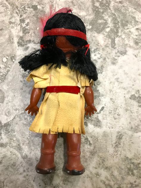 Vintage Native American Indian Doll 1950s Era Open Close Eyes Etsy