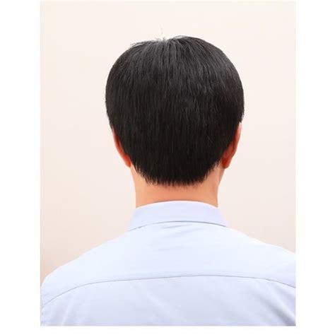 Hot วิกผมชาย ผมสั้น สไตล์เกาหลี หล่อ วัยกลางคนและผู้สูงอายุ หมวก ผมจริง หัวแบน ผมจริง วิกผมสั้น