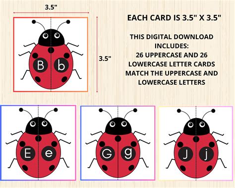 Ladybug Letter Match Preschool Letters Alphabet Matching Game Alphabet