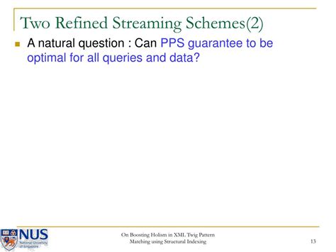 PPT On Boosting Holism In XML Twig Pattern Matching Using Structural Indexing Techniques
