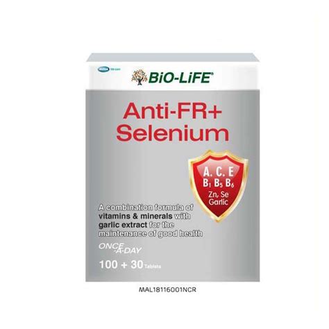 Bio Life Anti Fr Selenium Tab 100s 30s