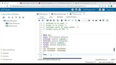 Format Informat In Sas Part1 Youtube
