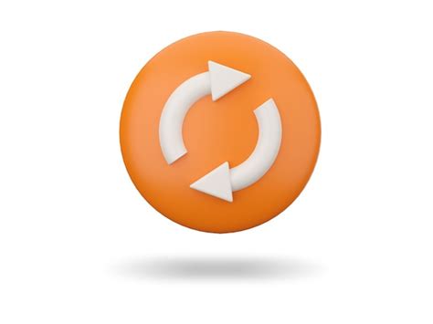 Premium Photo Loop Button 3d Rendering