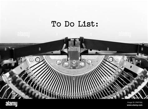 To Do List Phrase Closeup Being Typing And Centered On A Sheet Of Paper