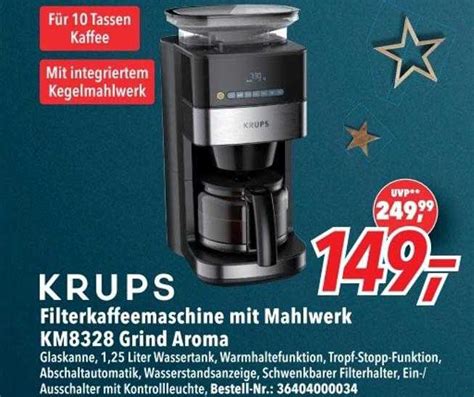 Krups Filterkaffeemaschine Mit Mahlwerk Km8328 Grind Aroma Angebot Bei Dodenhof 1prospekte De
