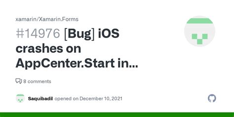 Bug IOS Crashes On AppCenter Start In Visual Studio 2022 Using Hot