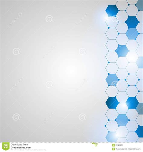 Abstract Technology Hexagon Background Stock Vector Illustration Of