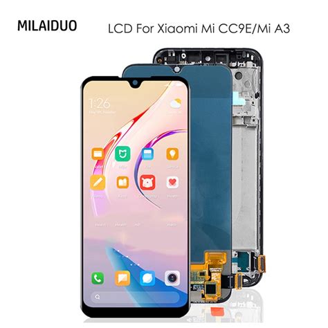 Diaplay Lcd Para Xiaomi Mi A3cc9e Montagem Do Digitalizador De Tela Sensível Ao Toque Shopee
