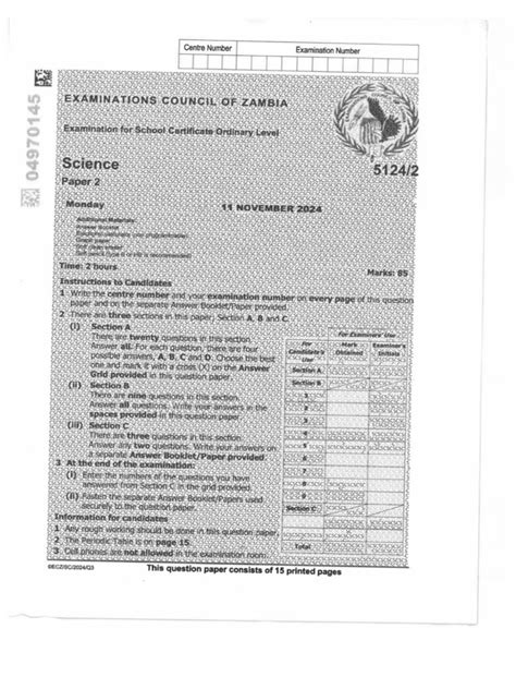 2024 Internal Science P2 Pdf
