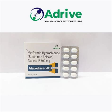 Metformin Hcl As Uncoated Sustained Release Form Ip 500 Mg At Rs 22 50 Stripe Akanwali