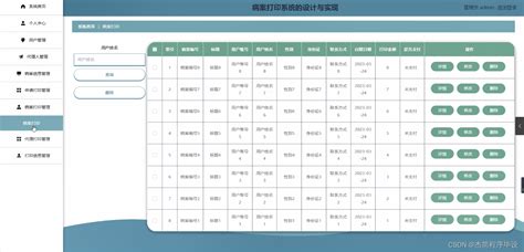 Java计算机毕业设计病案打印系统的设计与实现（开题报告源码论文）java医院条码打印报告程序实现 Csdn博客