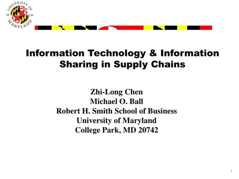 Ppt Information Technology And Information Sharing In Supply Chains Powerpoint Presentation Id