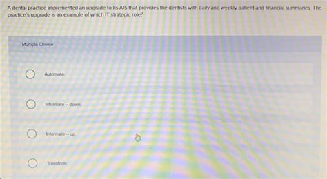 Solved The Primary Transformation Of Data Into Information