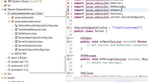 Java Why Cant Javaxwebsocket Not Be Resolved Stack Overflow