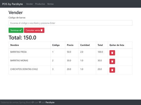 Sistema De Ventas Con Spring MVC MySQL Y Bootstrap Parzibyte S Blog