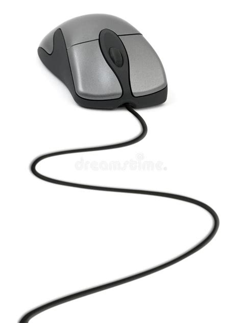 Computer Mouse And Cable Stock Photo Image Of Cable Button