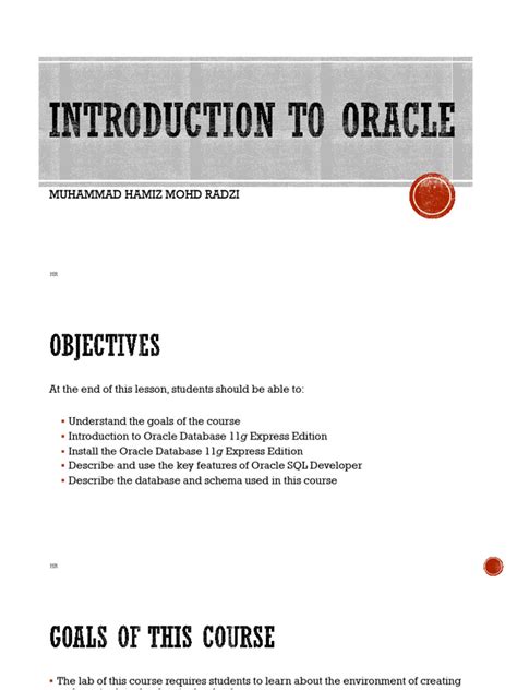Lab 0 Introduction To Oracle 1 Pdf Databases Sql