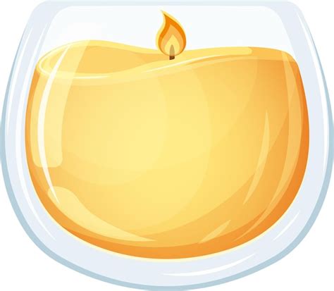 Premium Vector Glass Candle Burning Glass Candlestick
